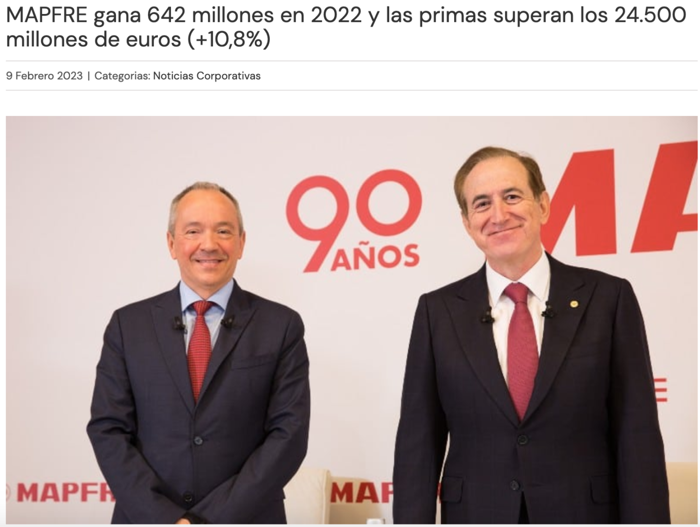 Latam aporta récord: 9,000 millones de euros a Mapfre en 2022 - SG Consultores